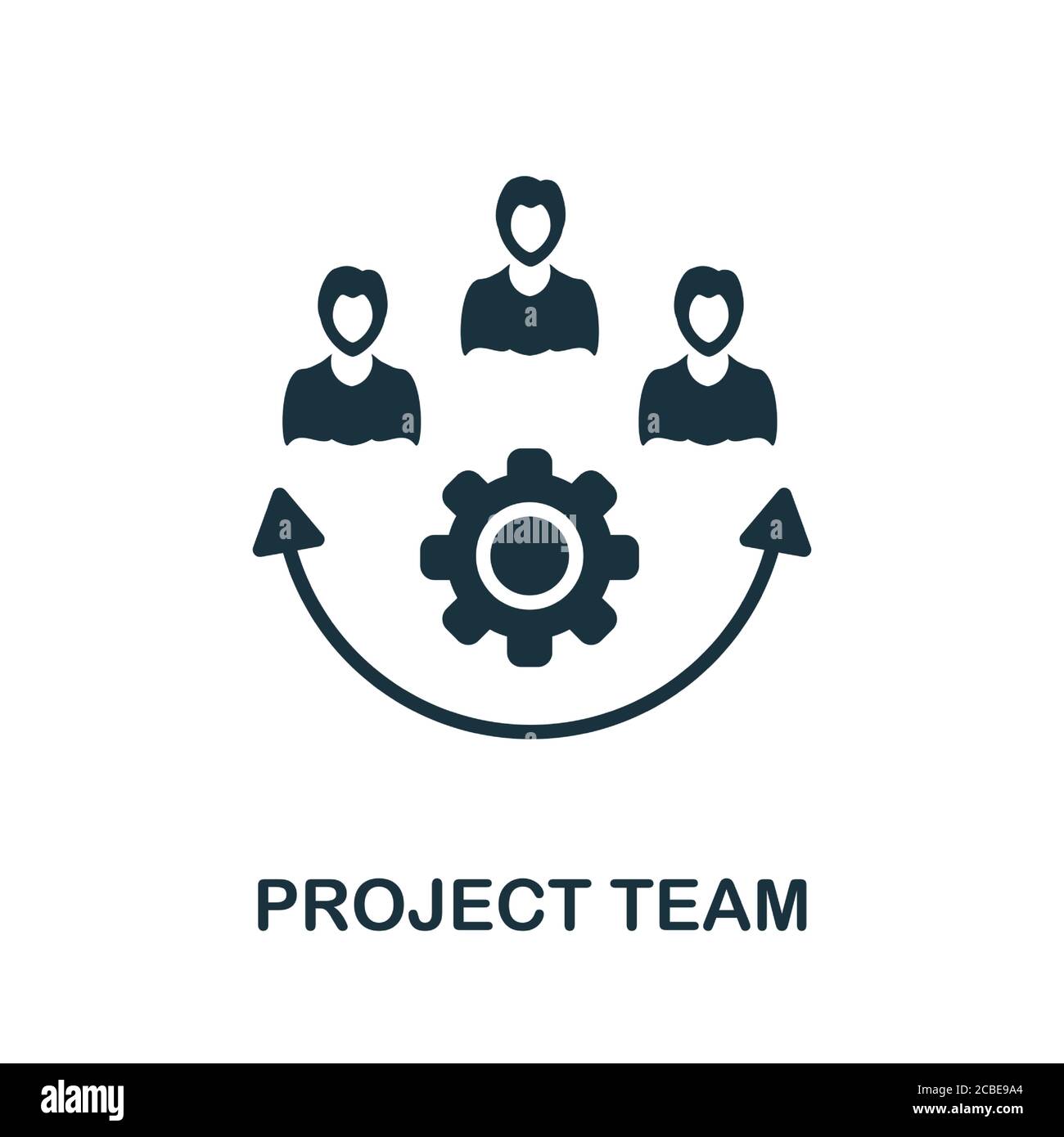 Icône équipe de projet. Élément simple de la collection Team Building ...