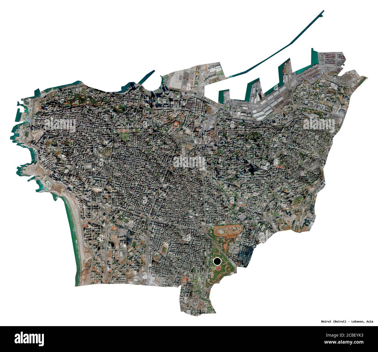 Map beirut lebanon satellite view Banque d'images détourées - Alamy