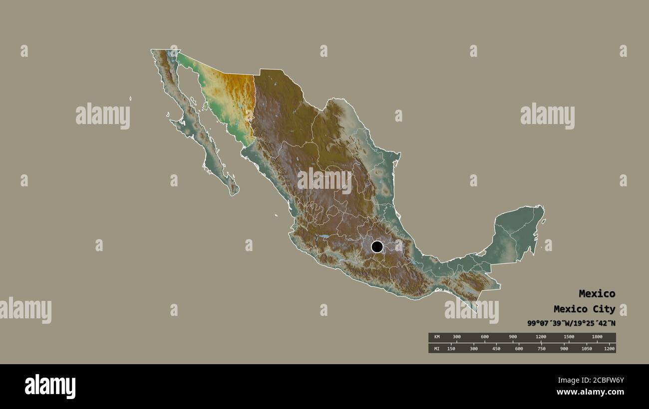 Carte du mexique hermosillo Banque de photographies et d’images à haute ...