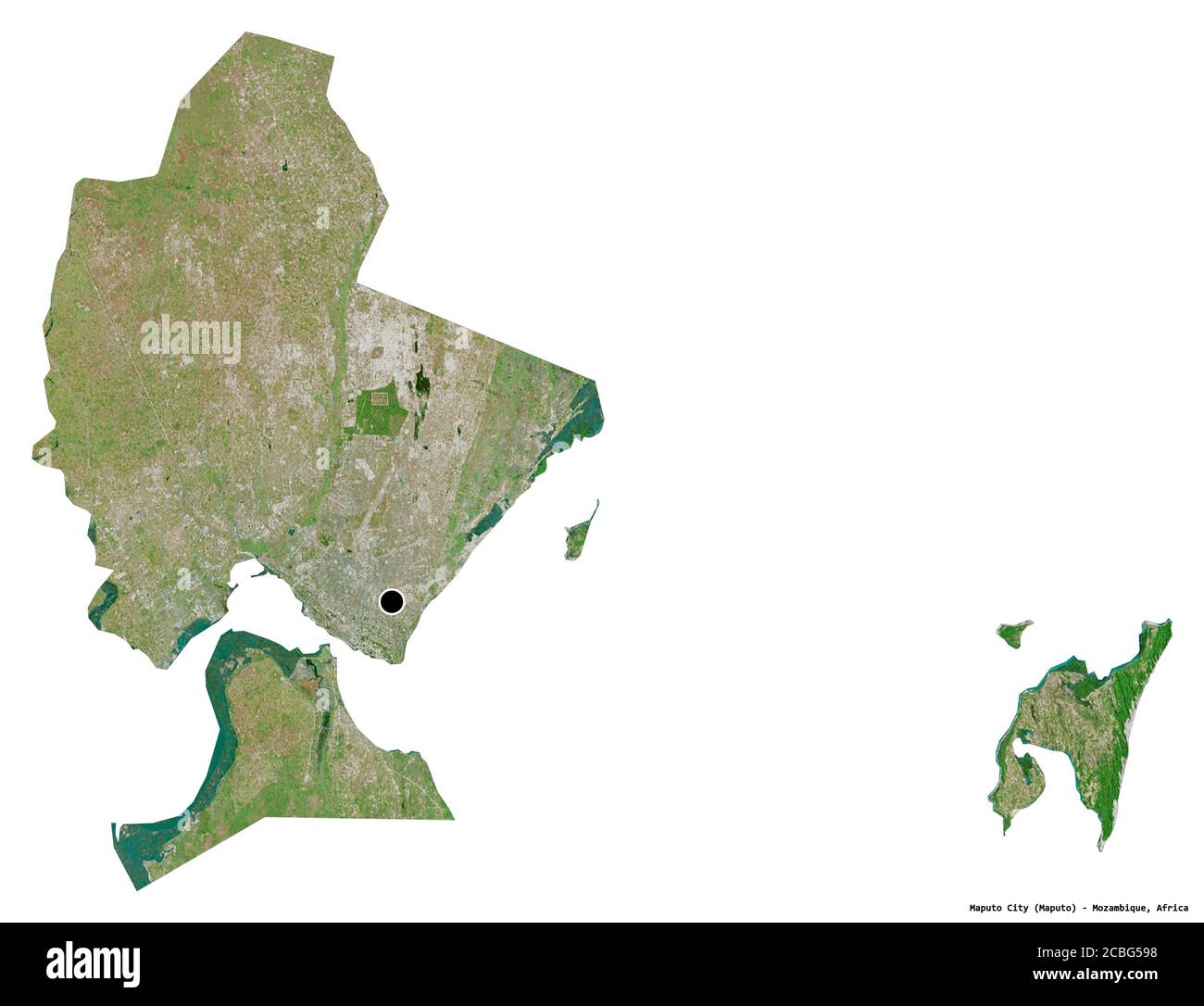 Forme de la ville de Maputo, province du Mozambique, avec sa capitale ...