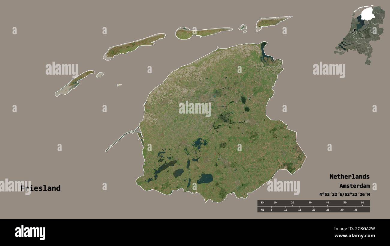 Forme de la Frise, province des pays-Bas, avec sa capitale isolée sur ...