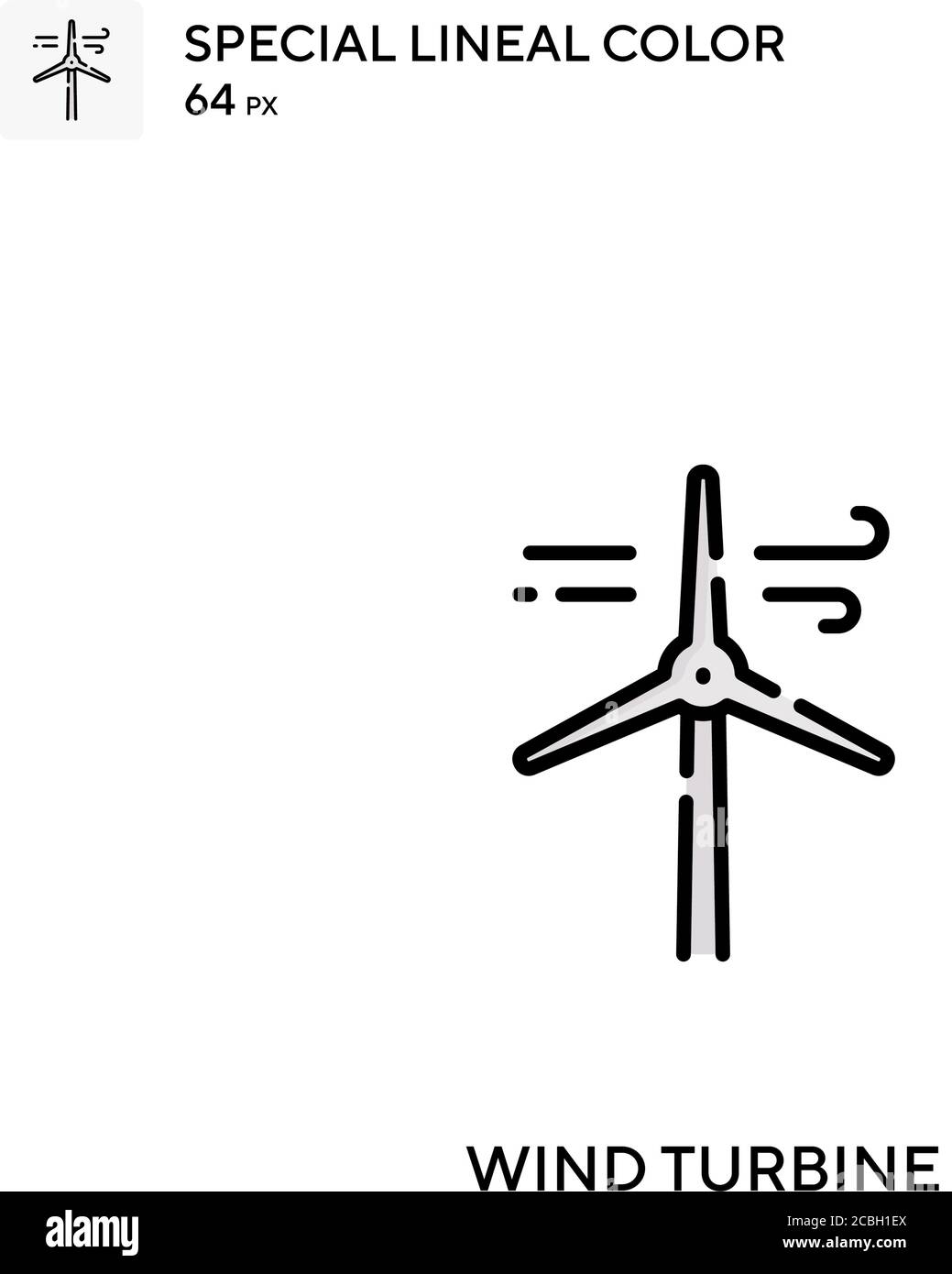 Icône de vecteur de couleur spécial de l'éolienne. Icônes d'éoliennes ...
