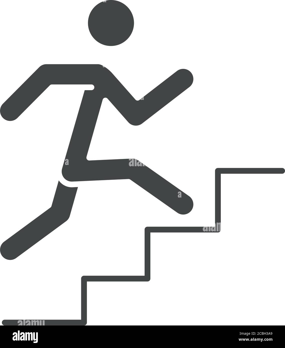 Man climbing stairs Banque d'images vectorielles - Alamy