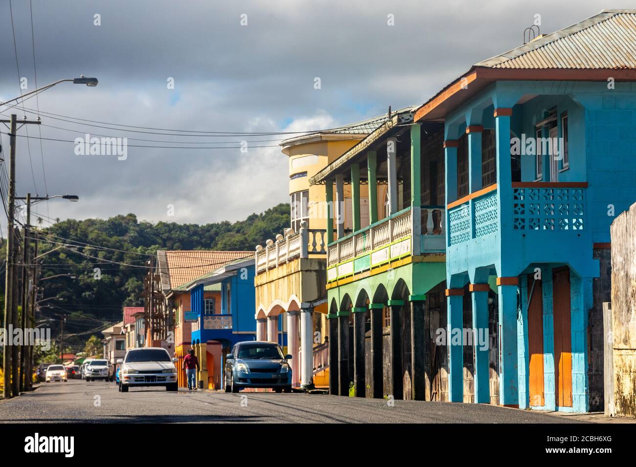 Centre ville de la ville des caraïbes Georgetown, Charlotte, Saint ...