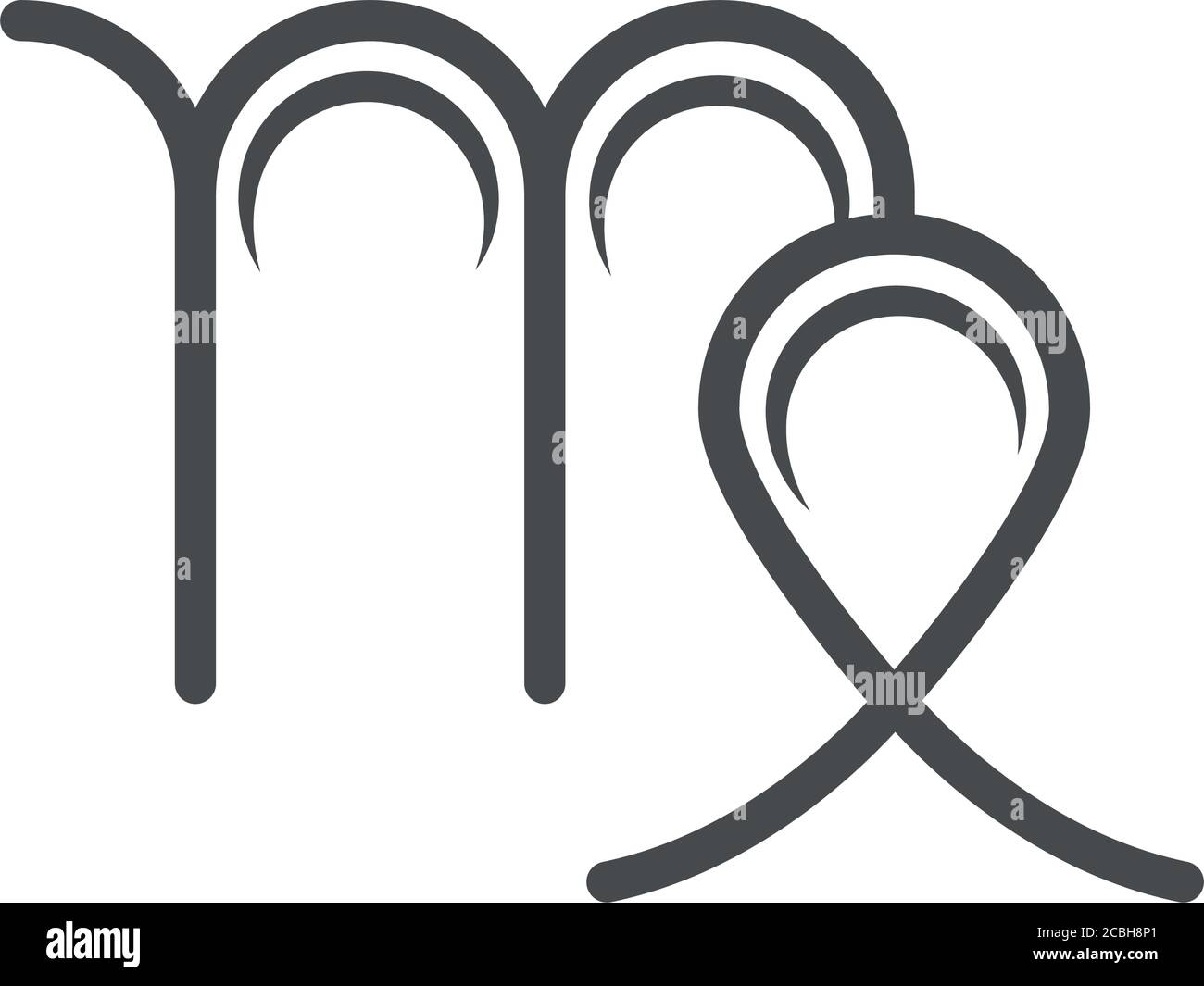 Symbole De La Vierge Signe Du Zodiaque Illustration Horoscope Banque d ...