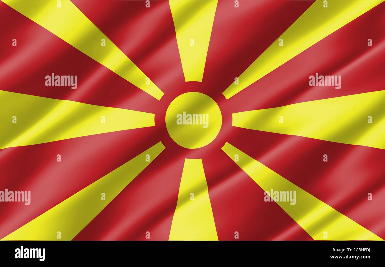 Macedonian flag Banque de photographies et d’images à haute résolution ...