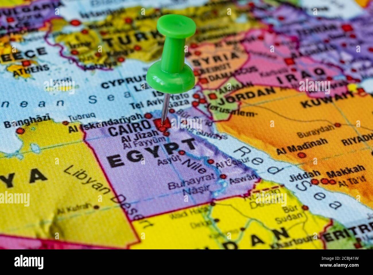 Carte politique avec point sur le Caire en Égypte Photo Stock - Alamy
