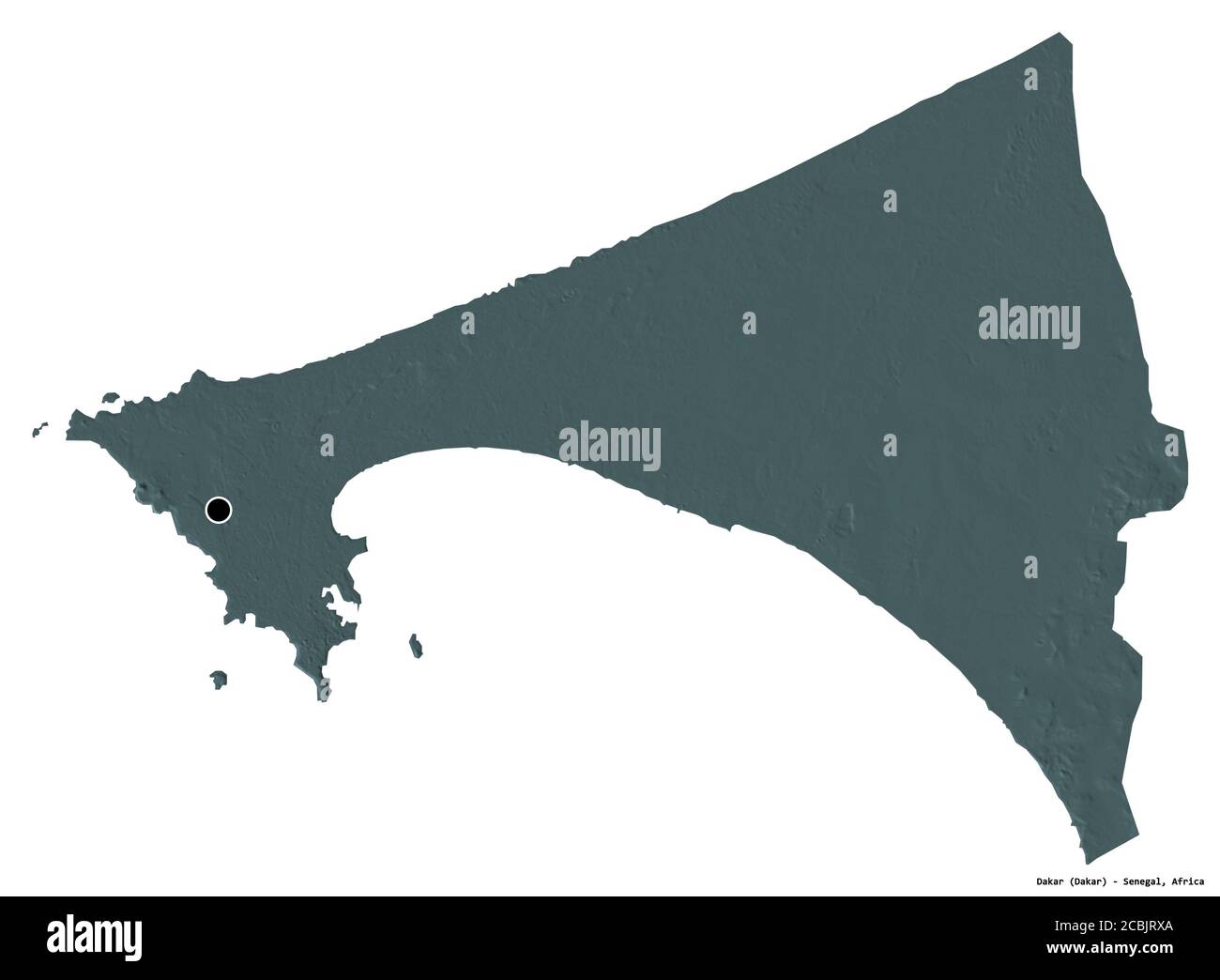 Carte de la région de dakar Banque d'images détourées - Alamy