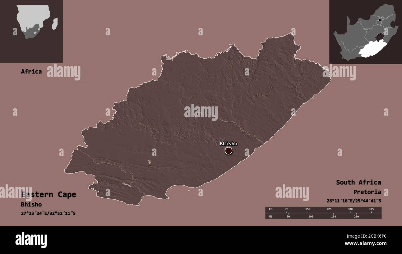 Carte du cap oriental Banque de photographies et d’images à haute ...