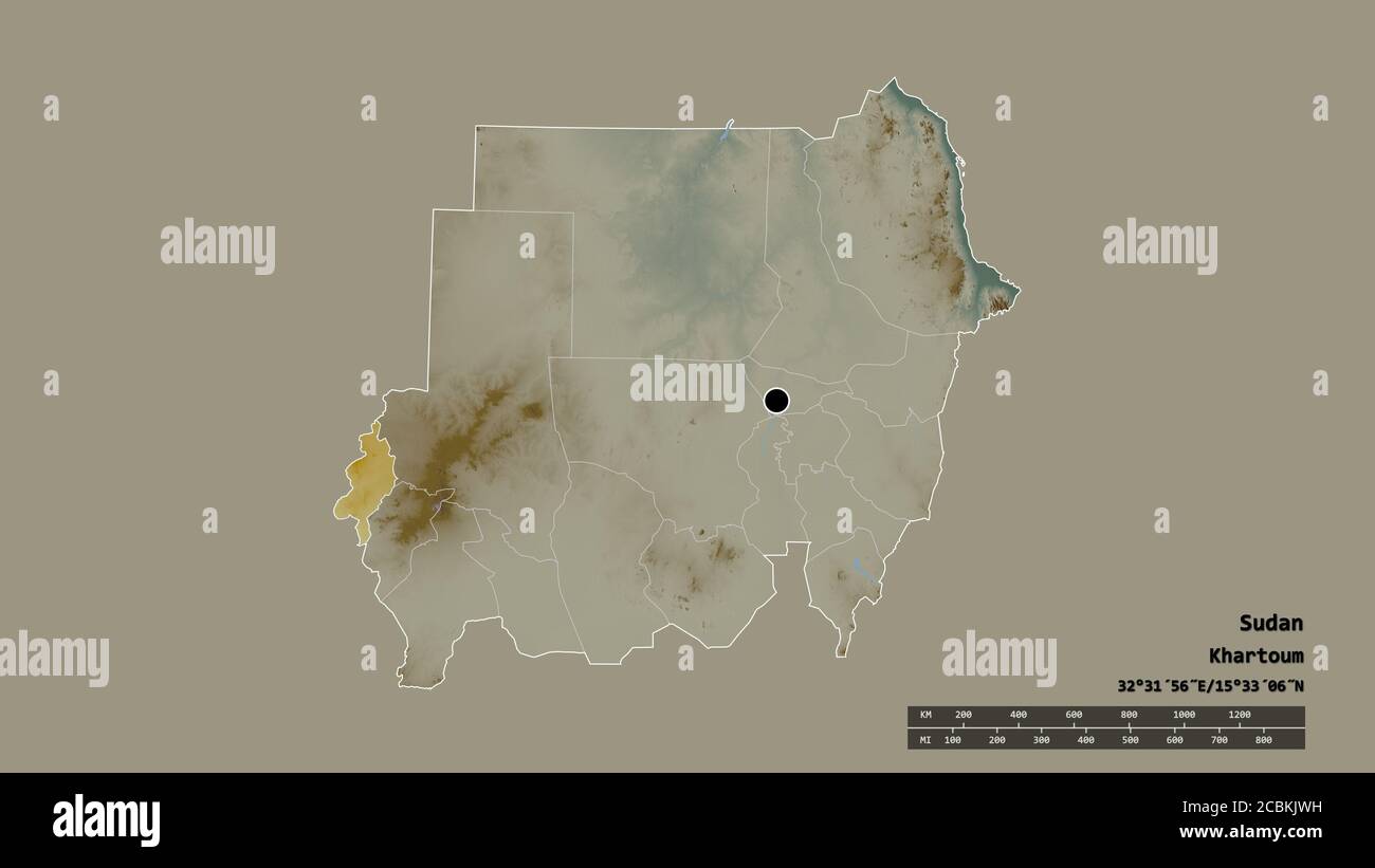 Geneina relief map Banque de photographies et d’images à haute ...