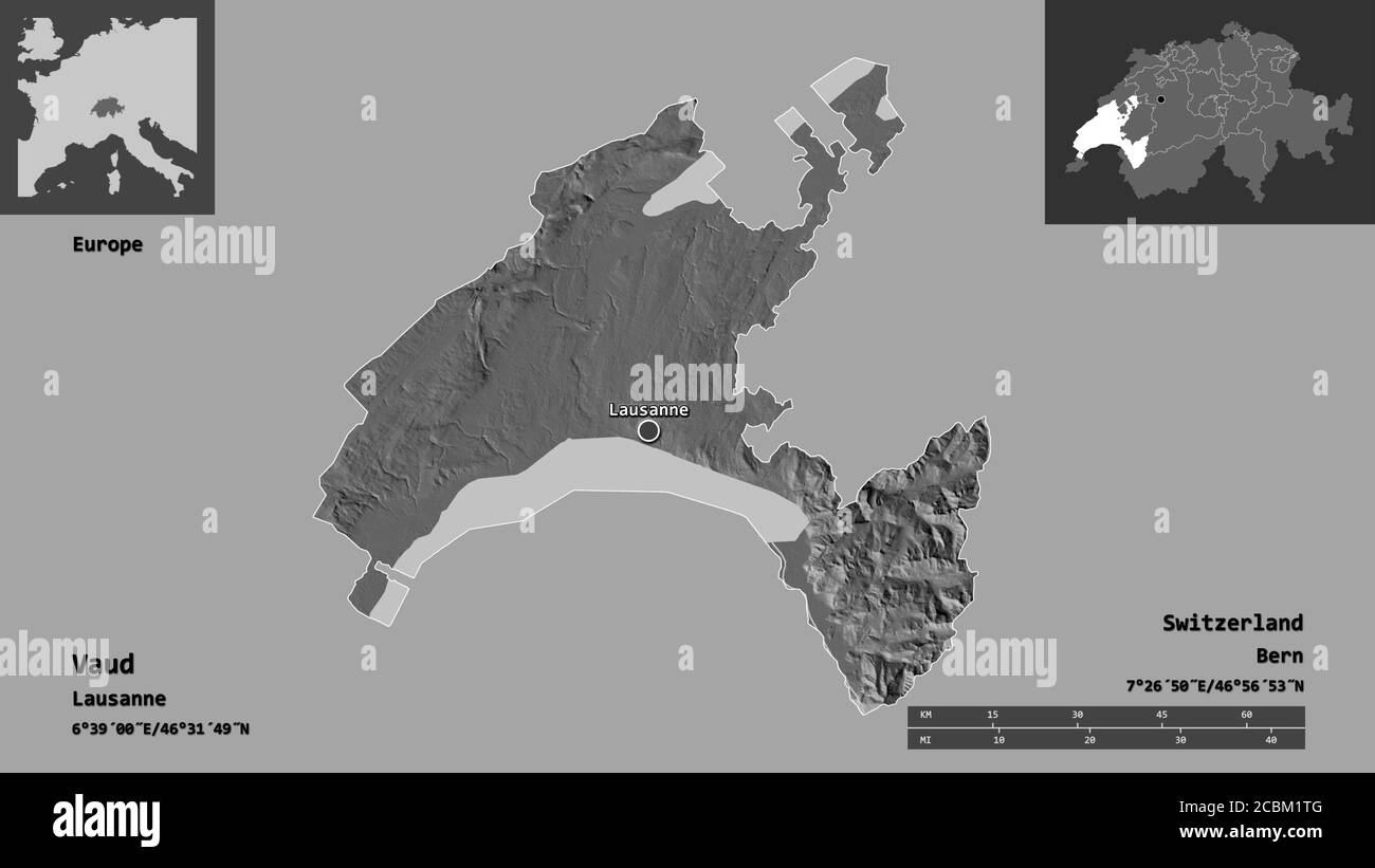 Map vaud switzerland Banque de photographies et d’images à haute ...