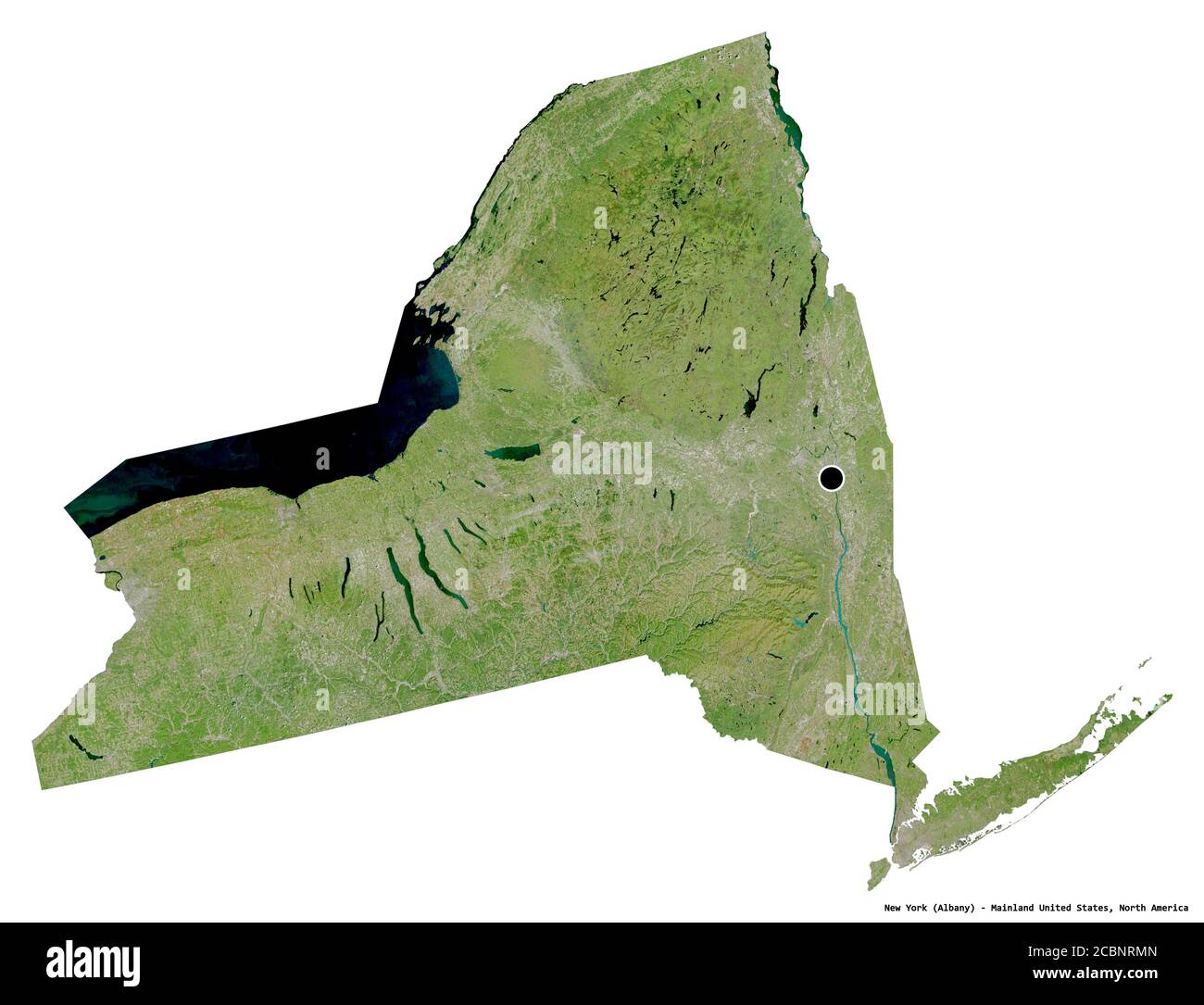 La forme de New York, État de la région continentale des États-Unis ...