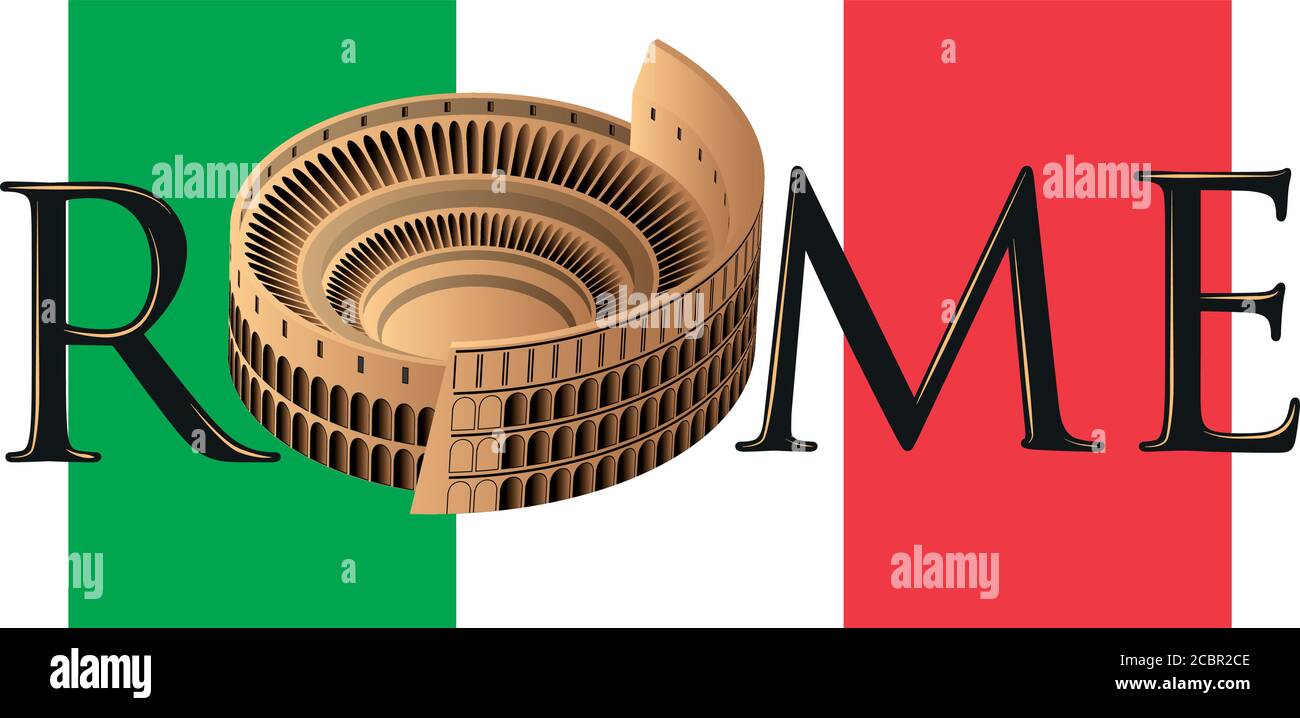 Drapeau de la ville de rome Banque d'images détourées - Alamy