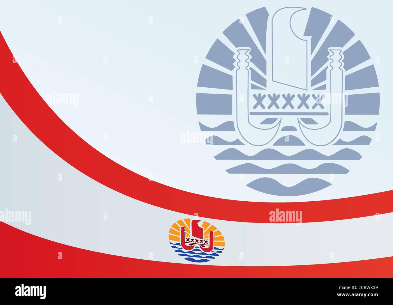 Drapeau de la Polynésie française, modèle pour le prix, document ...