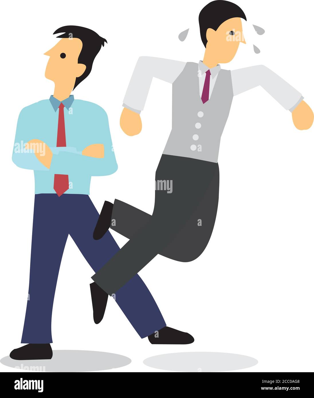 L'homme d'affaires sabotait son collègue. Concept de l'éthique ...