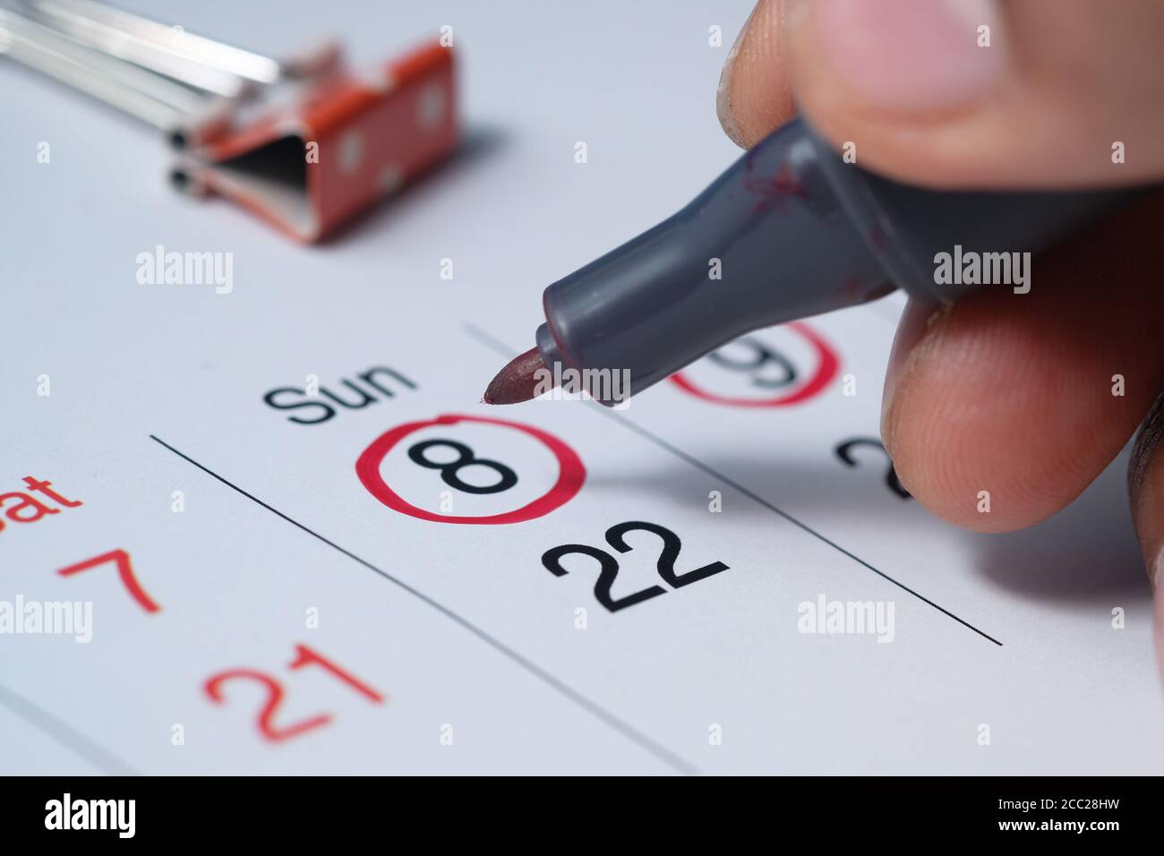Calendrier Rouge Banque d'image et photos - Alamy
