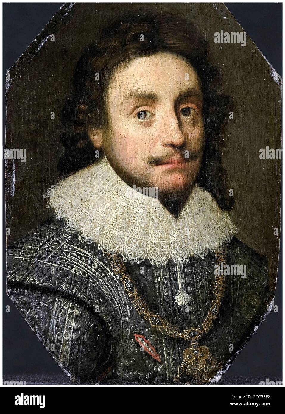 Frédéric V (1596-1632), électeur palatin, roi de Bohême, portrait d ...
