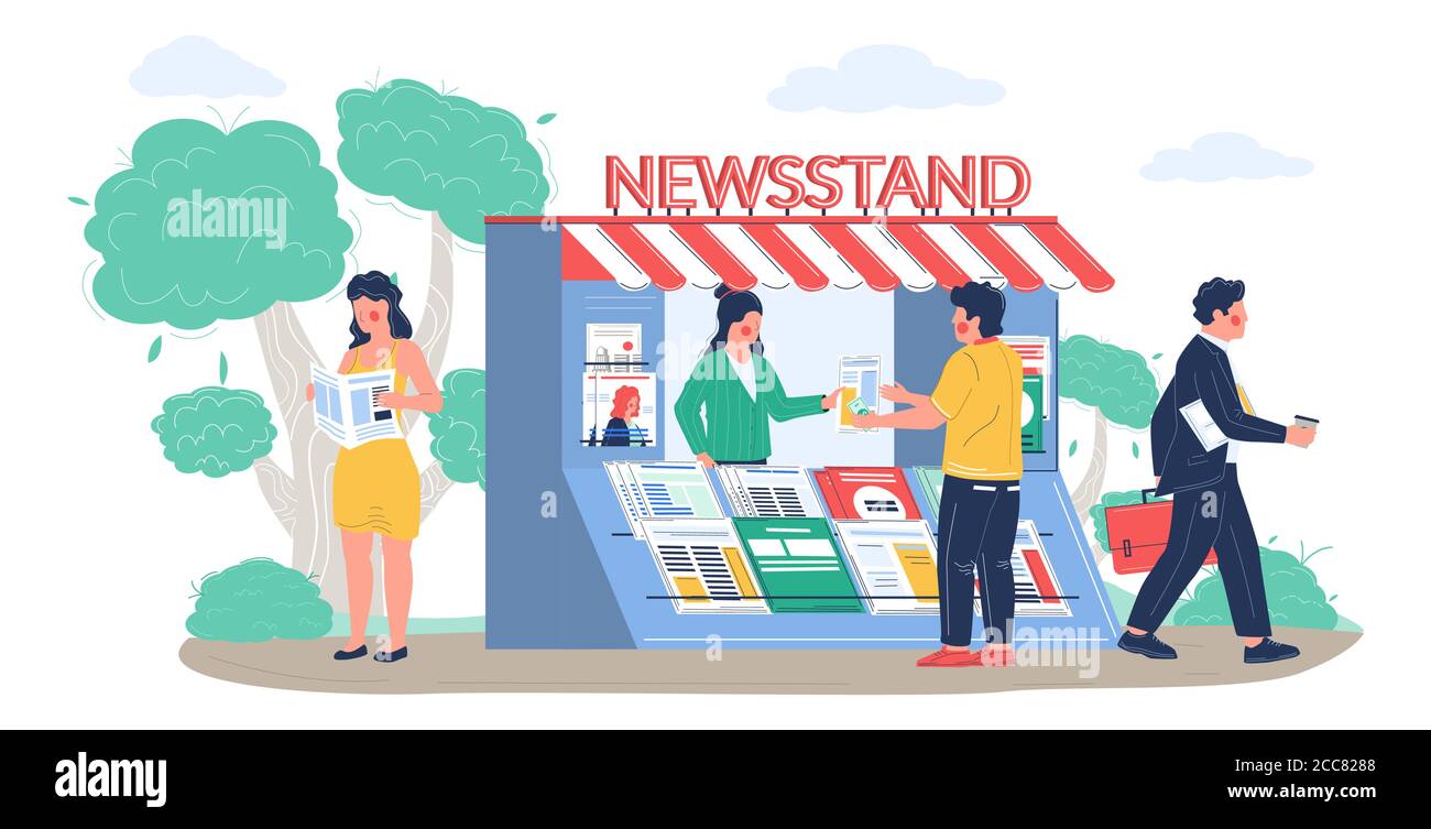 Rack de journaux Banque d'images vectorielles - Alamy