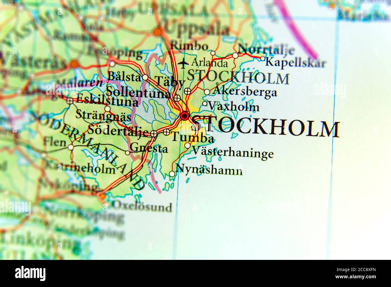 Map stockholm capital city sweden Banque de photographies et d’images à ...