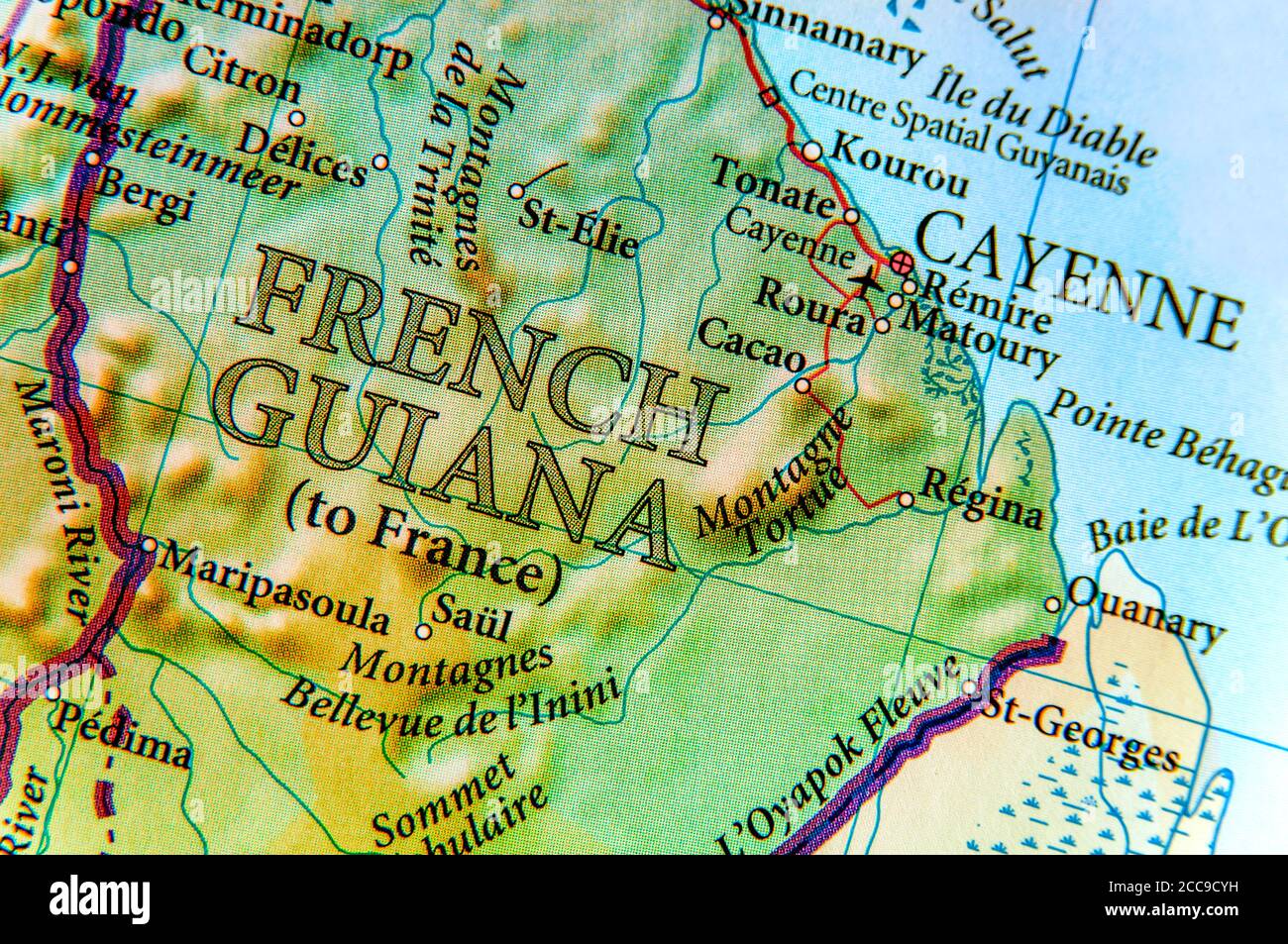 Département d’outre mer carte france Banque de photographies et d ...