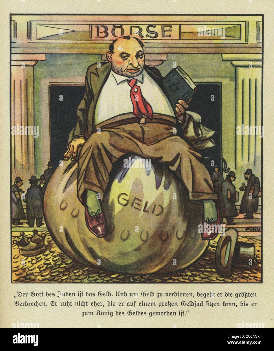 Illustration du livre pour enfants de propagande antisémite 'Der ...