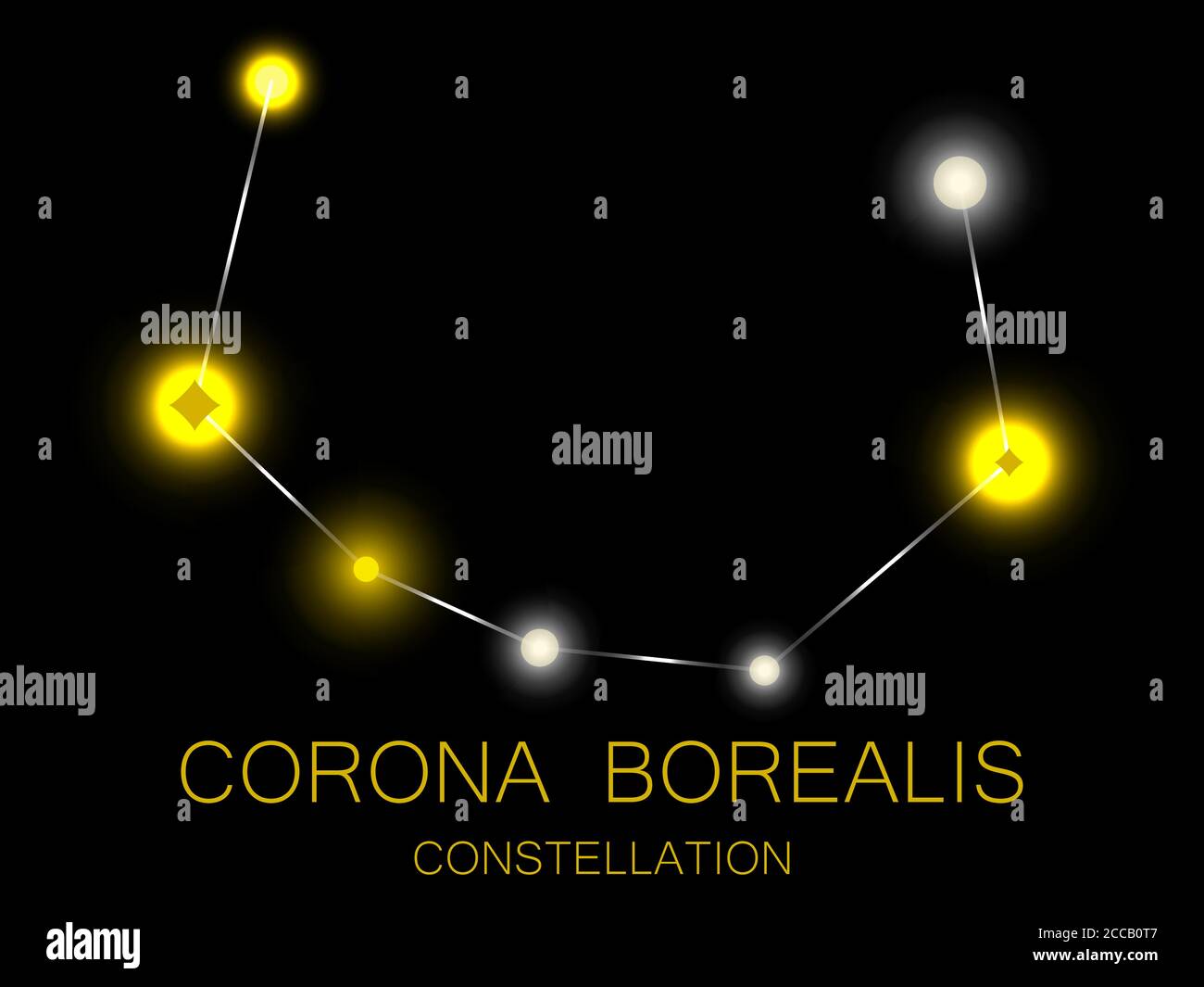 Constellation de la couronne boréale Banque d'images vectorielles - Alamy