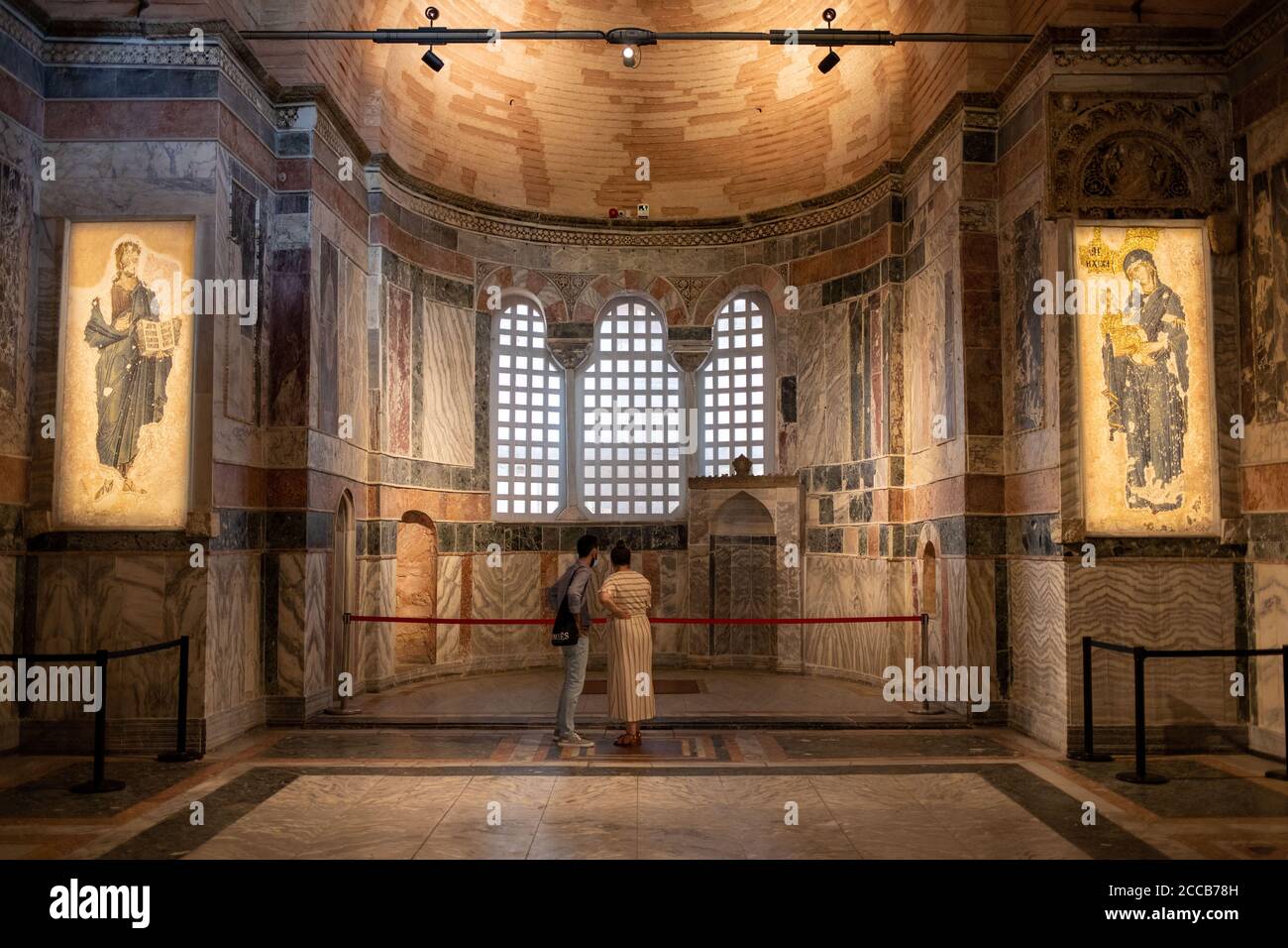 Vue de l'intérieur de l'église du Saint-Sauveur à Chora, connue sous le nom de musée Kariye, est ...