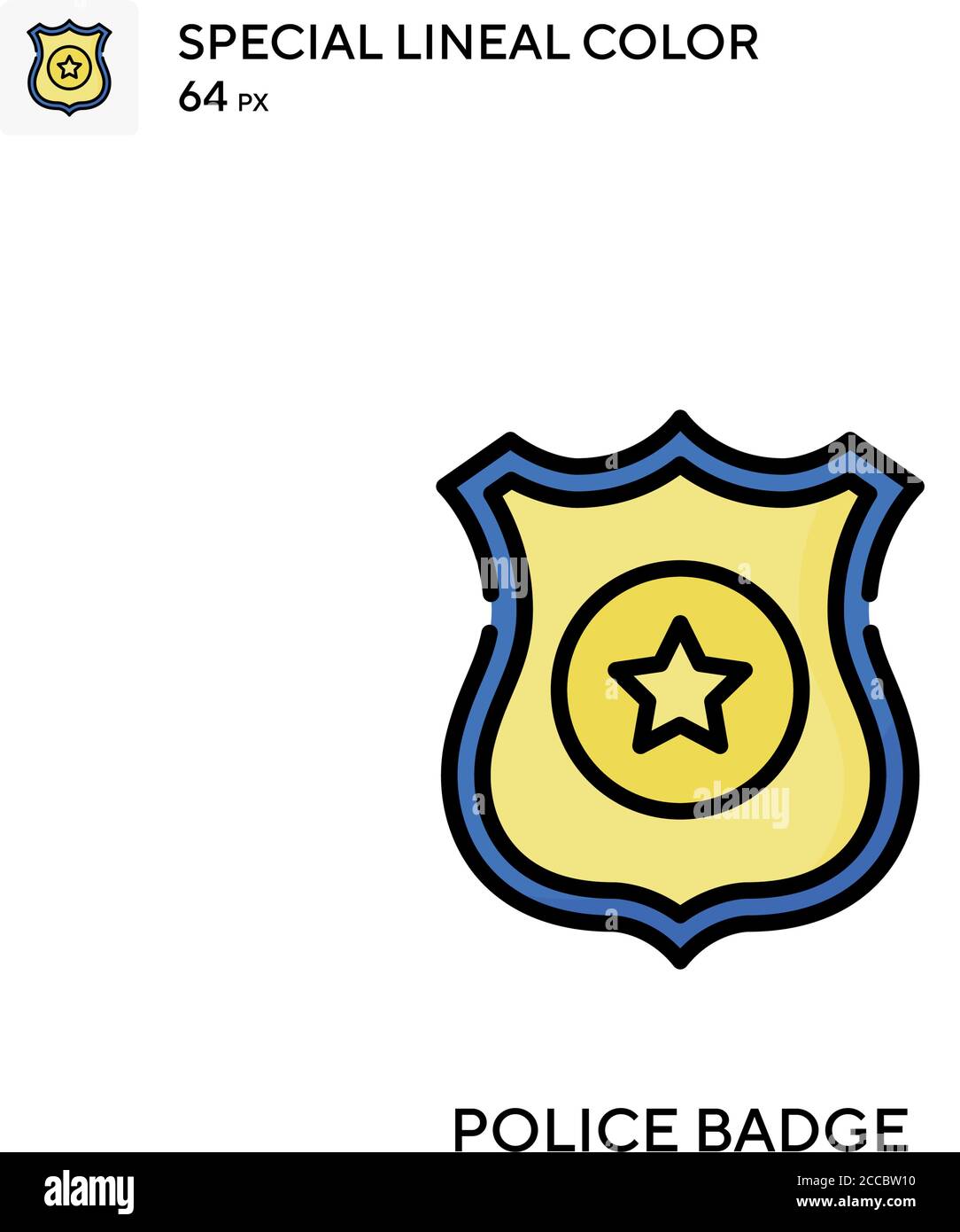 Emblème de police icône de couleur spéciale. Modèle de conception de ...