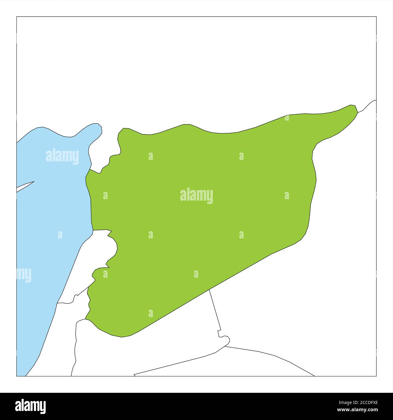 Syrie carte du monde Banque d'images vectorielles - Alamy