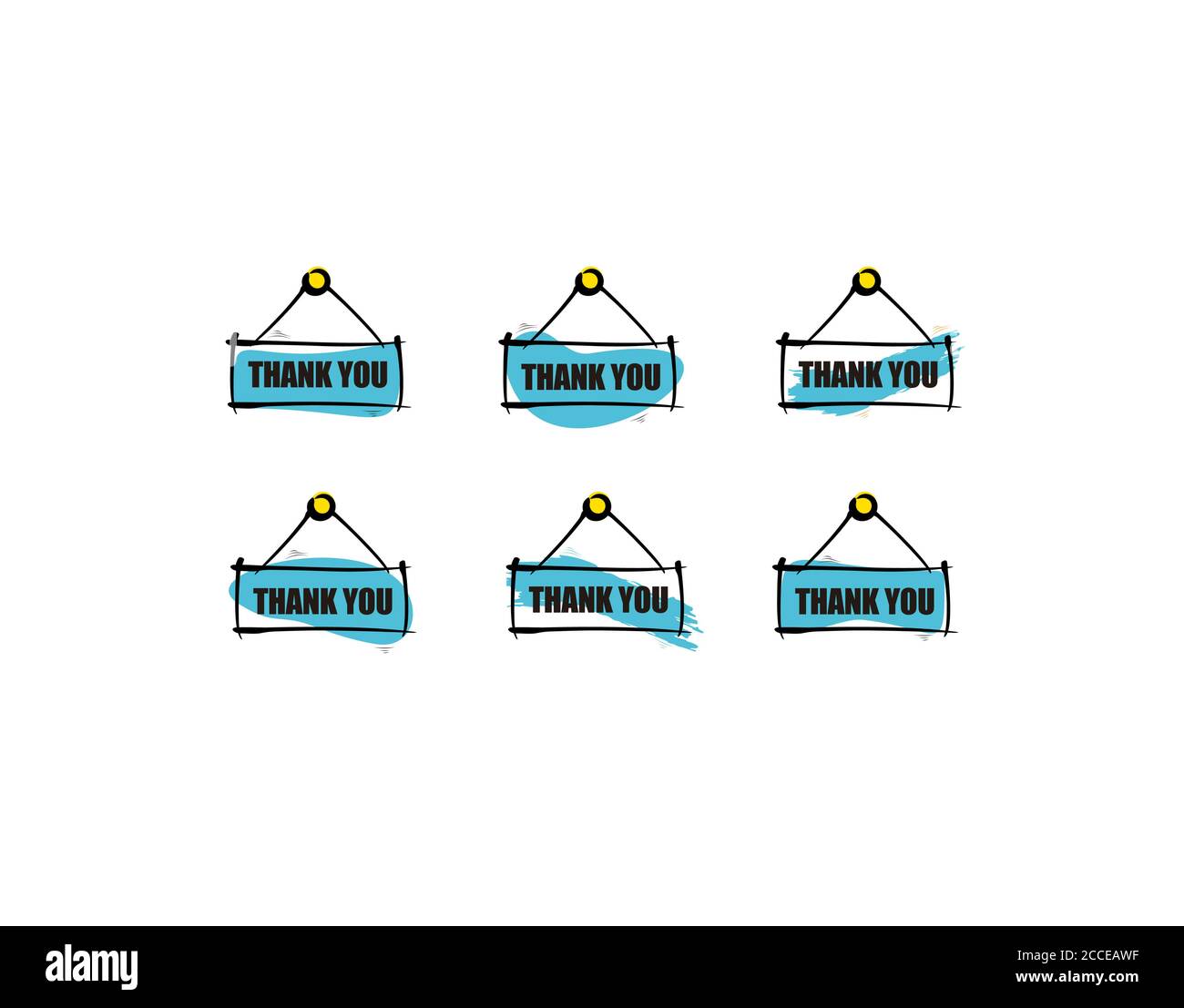 Merci panneau plat sur fond blanc dans l'illustration vectorielle Image ...