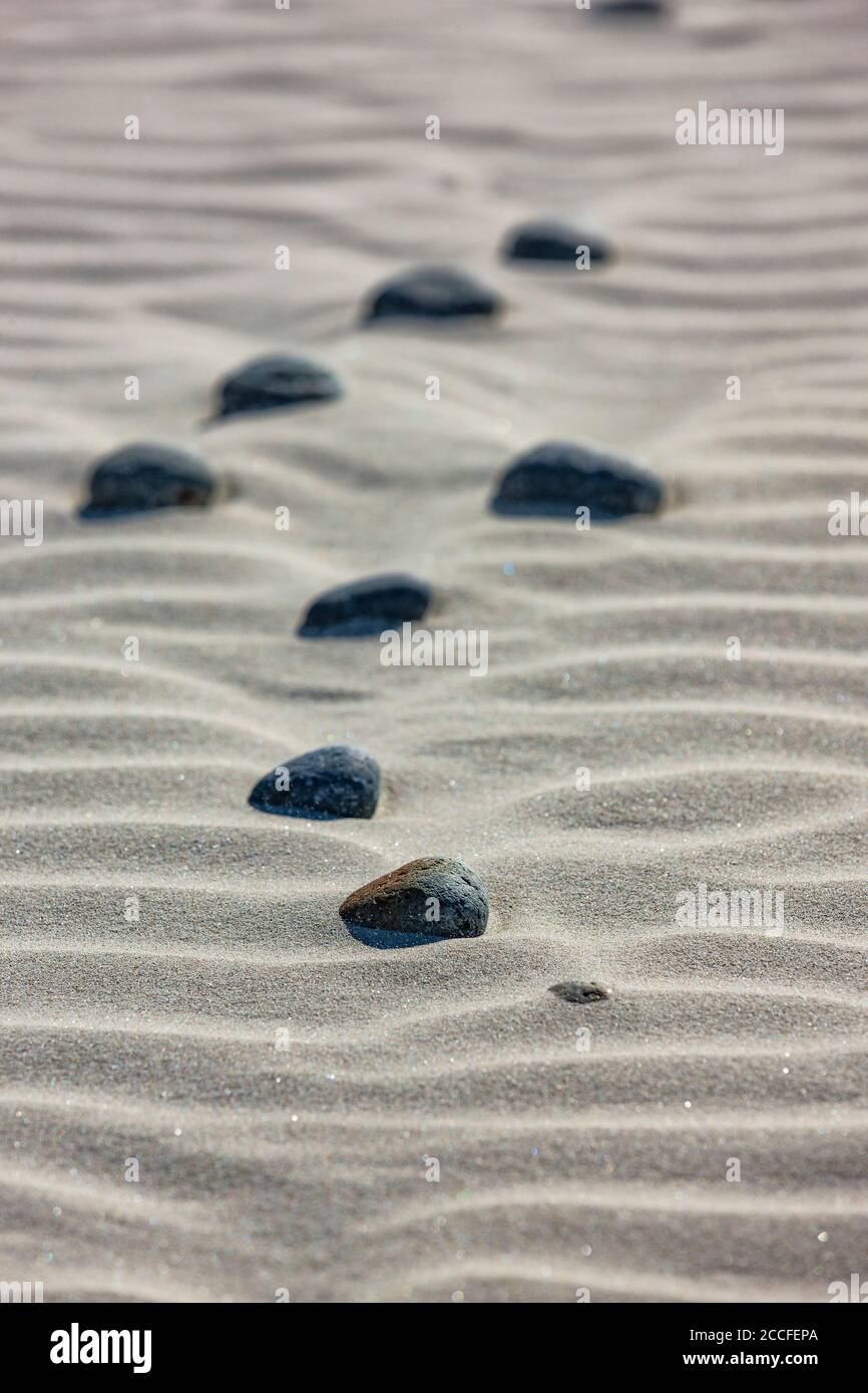 Cailloux dans le sable Banque de photographies et d’images à haute résolution - Alamy