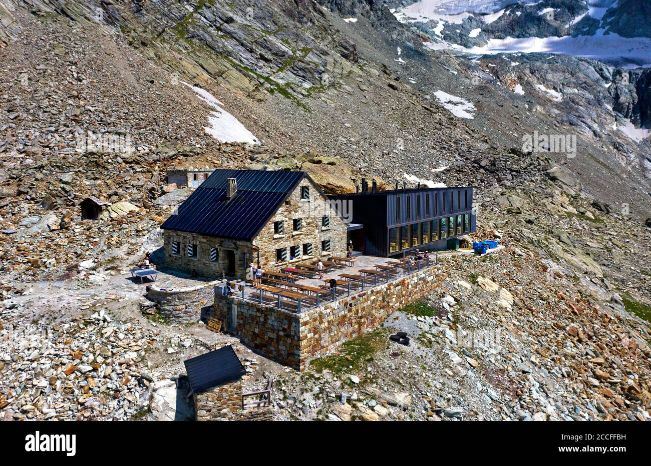 Cabane de montagne Cabane de Moiry, Grimentz, Valais, Suisse Photo ...