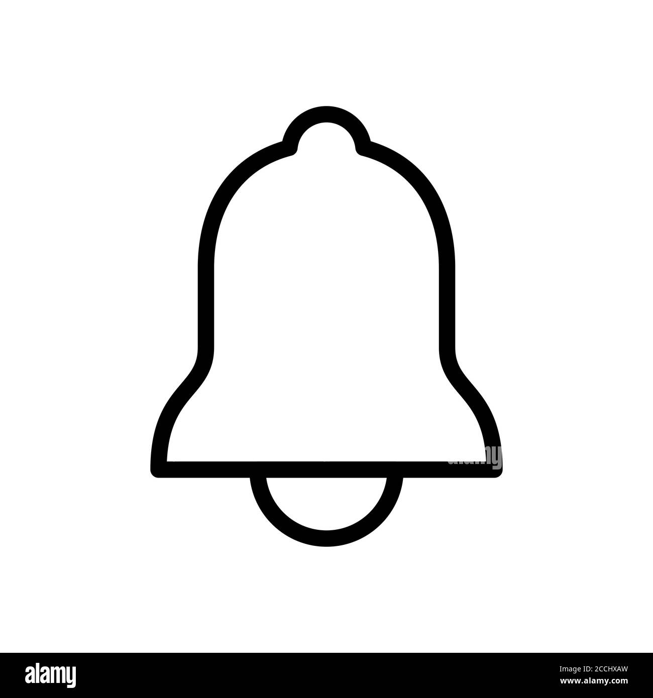 Icône en forme de cloche, icône en forme de ligne, illustration ...