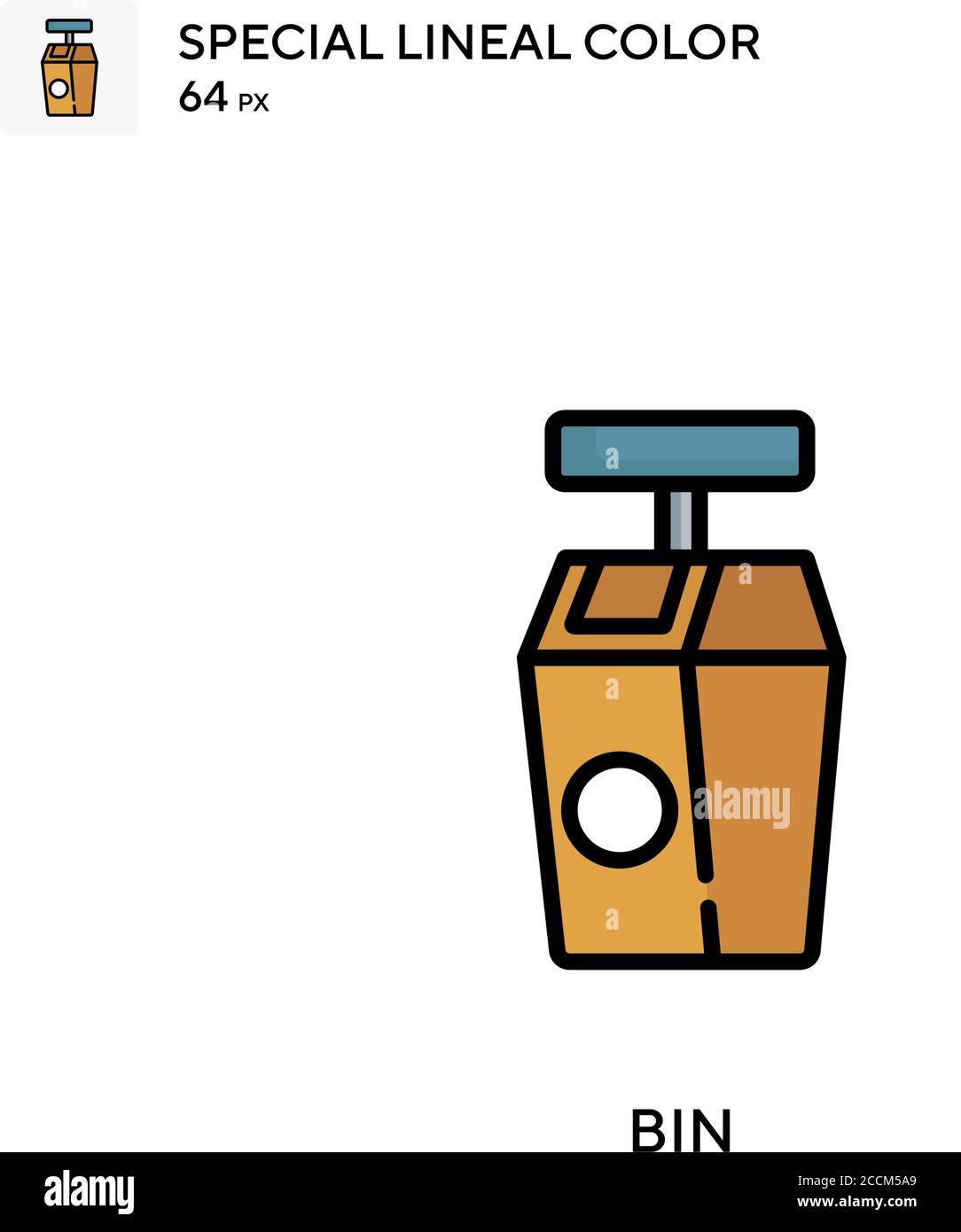 Icône de couleur spéciale de lineal de bac. Modèle de conception de ...
