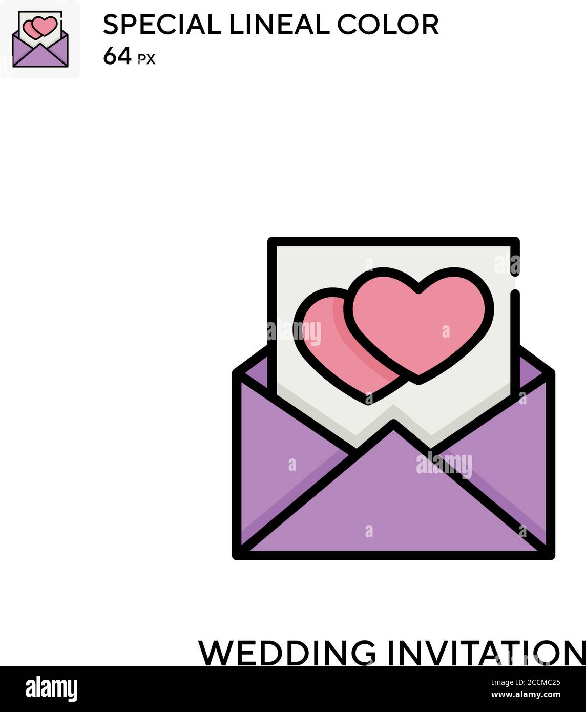 Invitation à un mariage icône de couleur spéciale. Modèle de conception ...