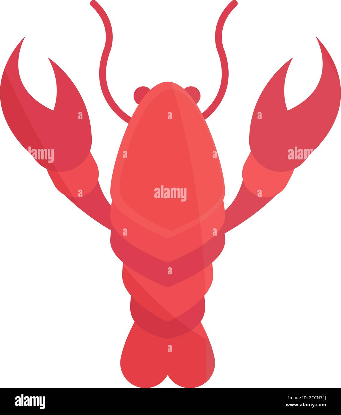 fruits de mer crustacés marins homard plat icône dessin vectoriel ...