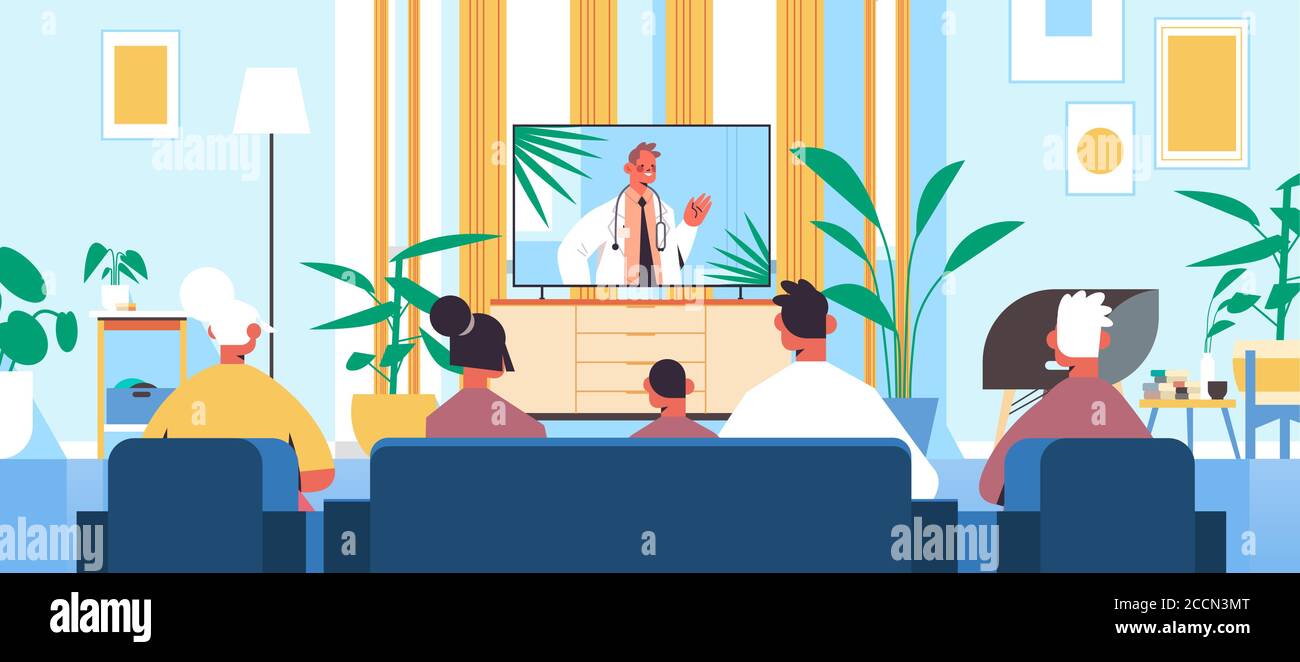 Hospital patient watching tv Banque d'images vectorielles - Alamy