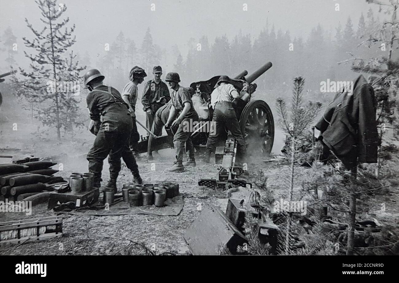 Artillerie De Seconde Guerre Mondiale Waffen Ss Banque D Images The