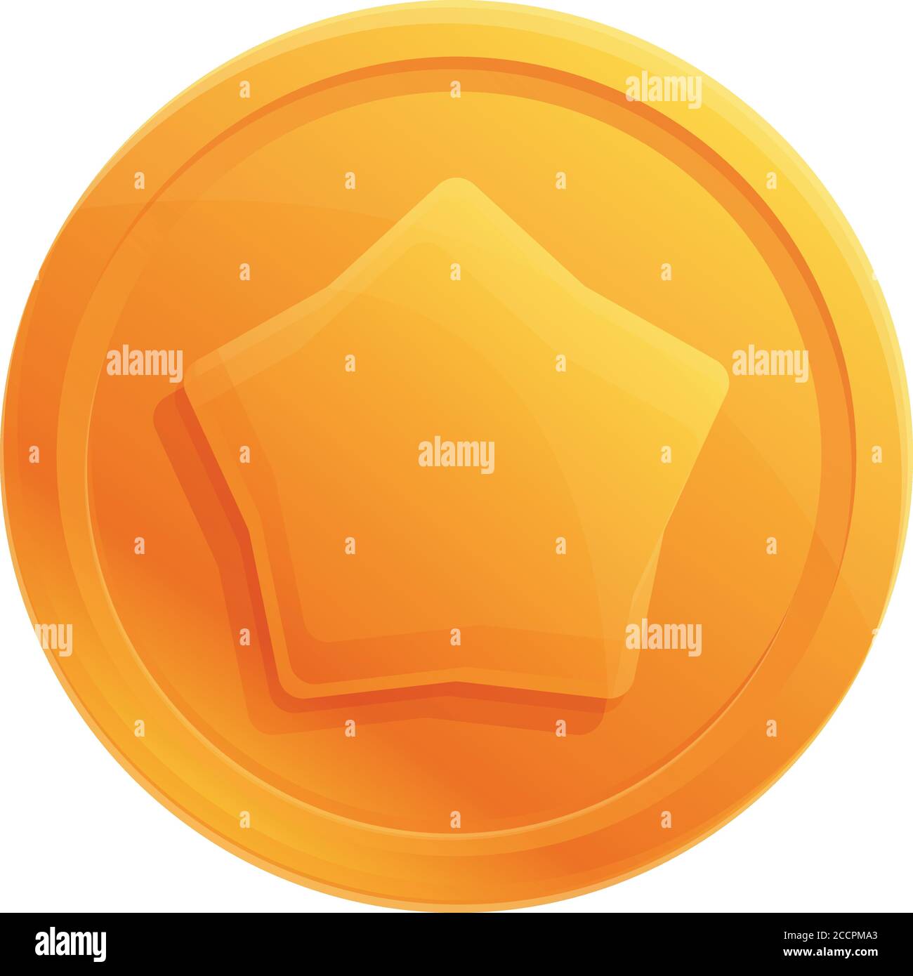 Icône de jeton de badge. Dessin animé de l'icône de vecteur de jeton de ...
