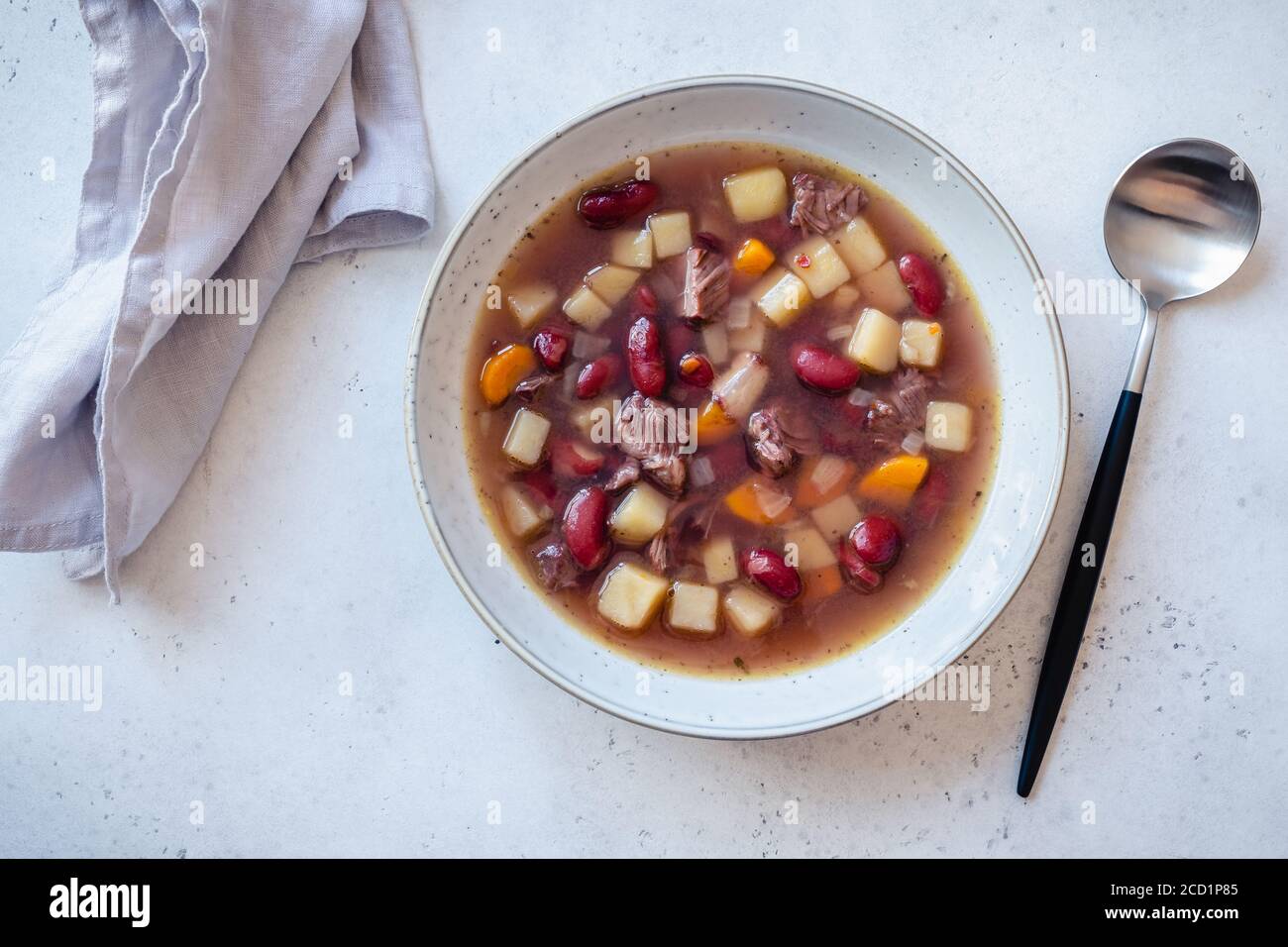 Soupe aux haricots rouges Banque de photographies et d’images à haute ...