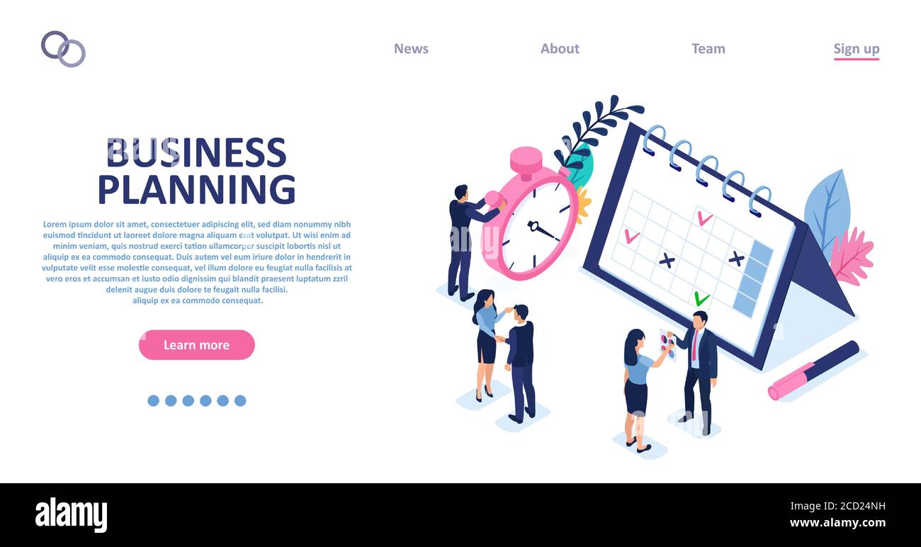 Calendrier de planification Banque d'images vectorielles - Alamy