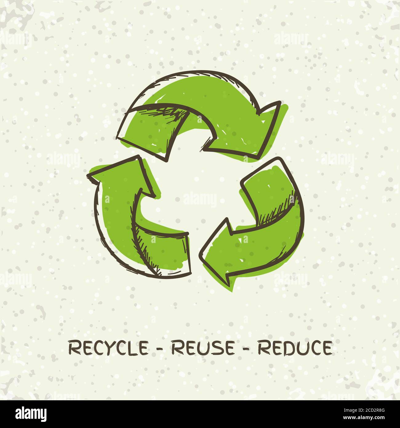Symbole De Réutilisation De Recyclage De La Feuille De Croquis Isolé