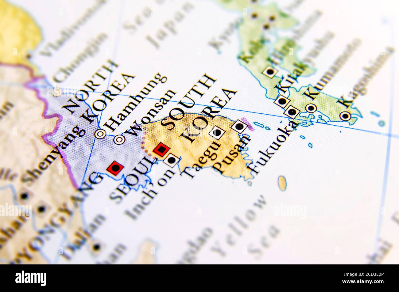 Carte des villes de la coree Banque de photographies et d’images à ...