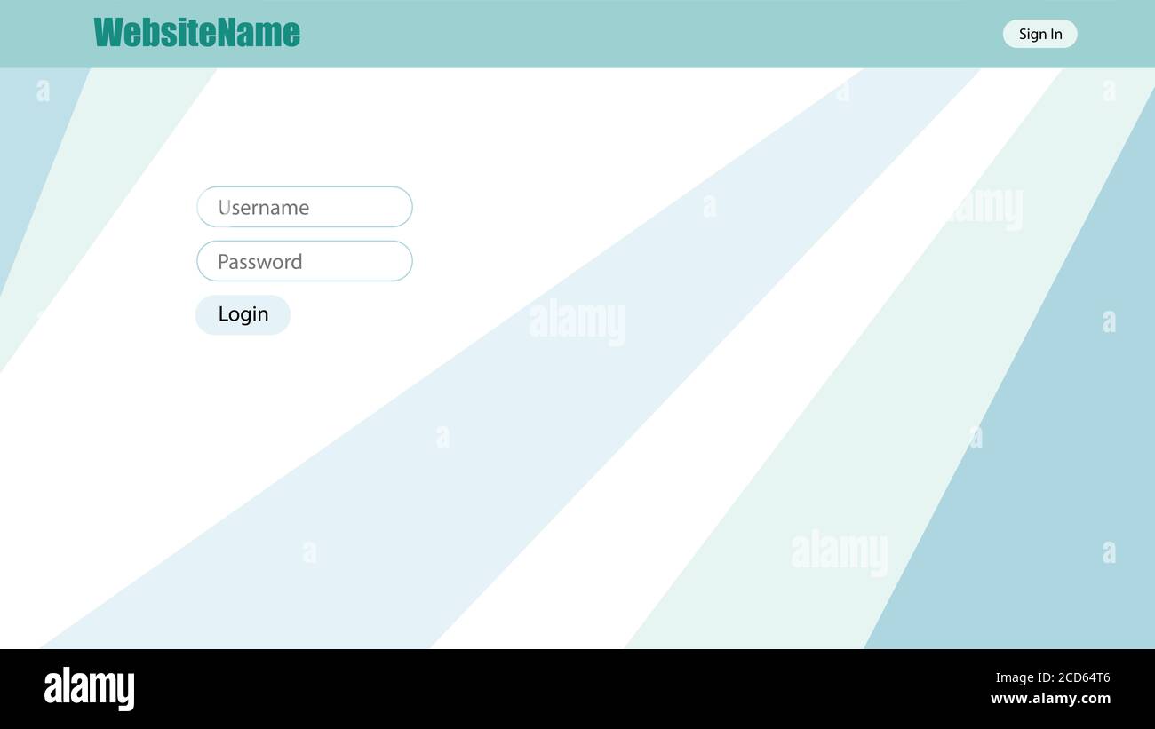 Creative login form ui template Banque de photographies et d’images à ...