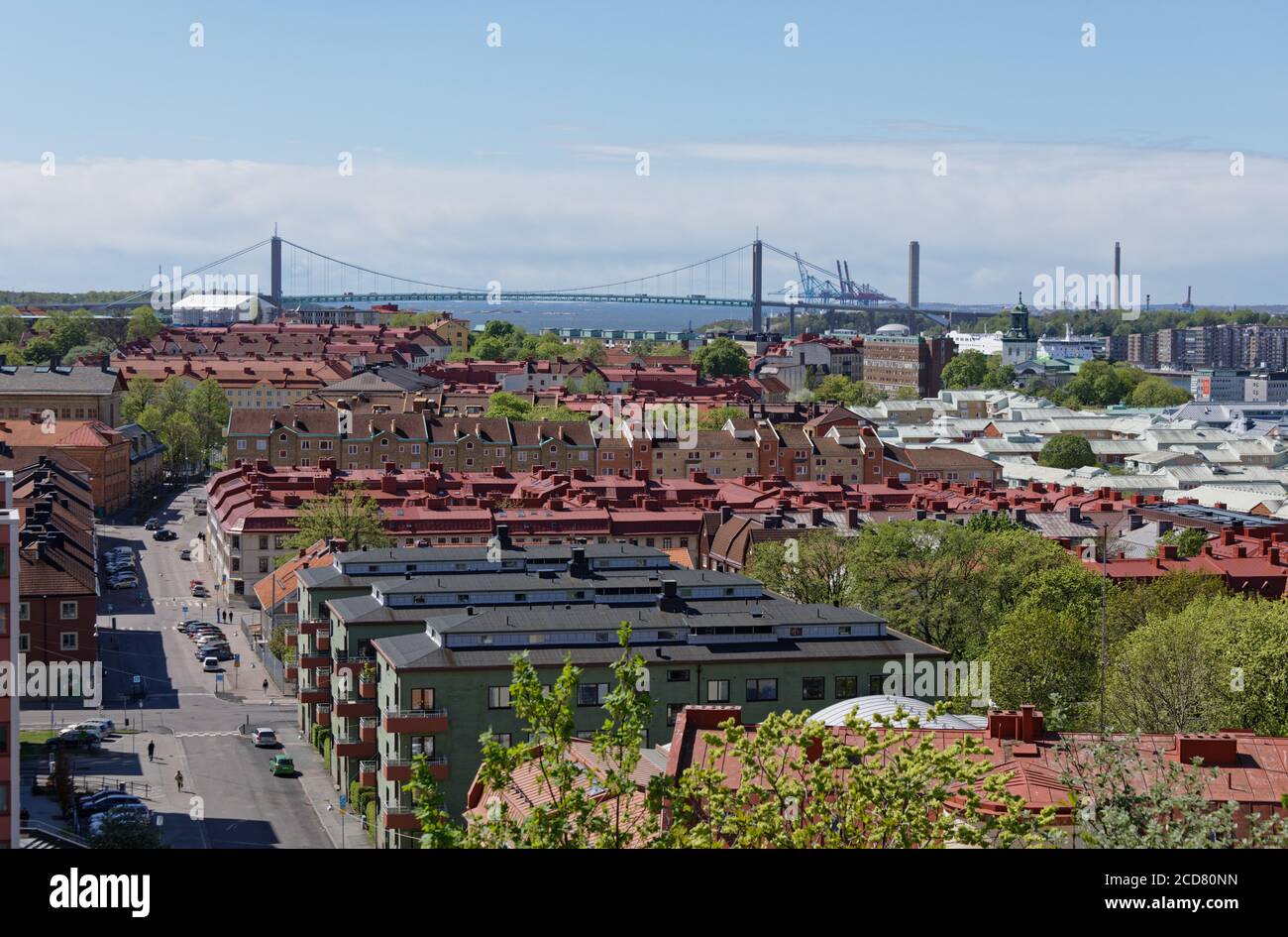 Paysage urbain de Göteborg, en Suède, avec zone résidentielle de ...