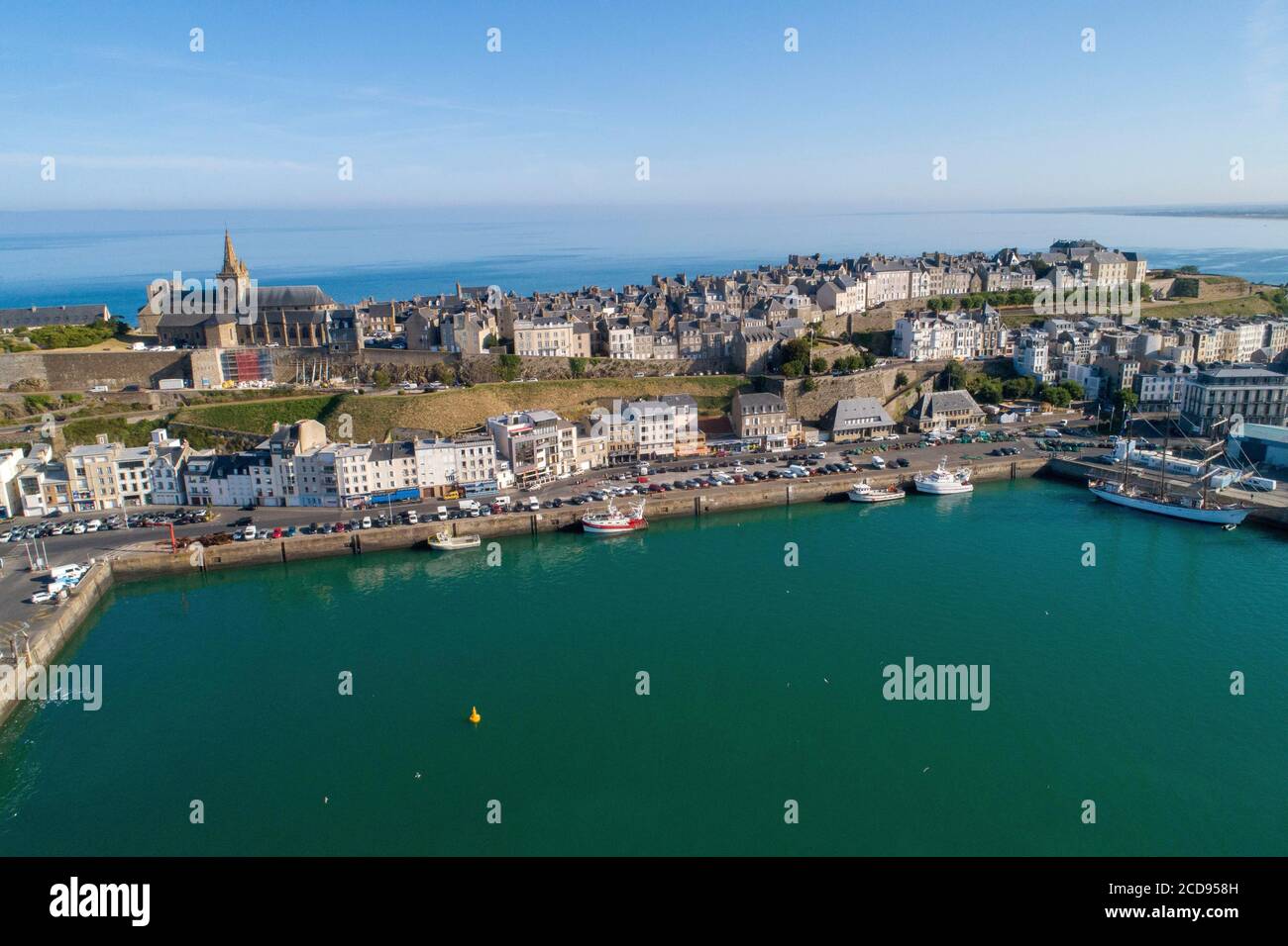 France, Manche, Cotentin, Granville, la haute-ville construite sur un ...