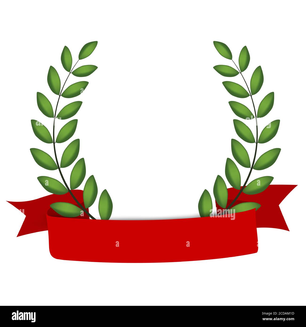 La couronne de laurier olivier ruban Banque de photographies et d’images à haute résolution - Alamy