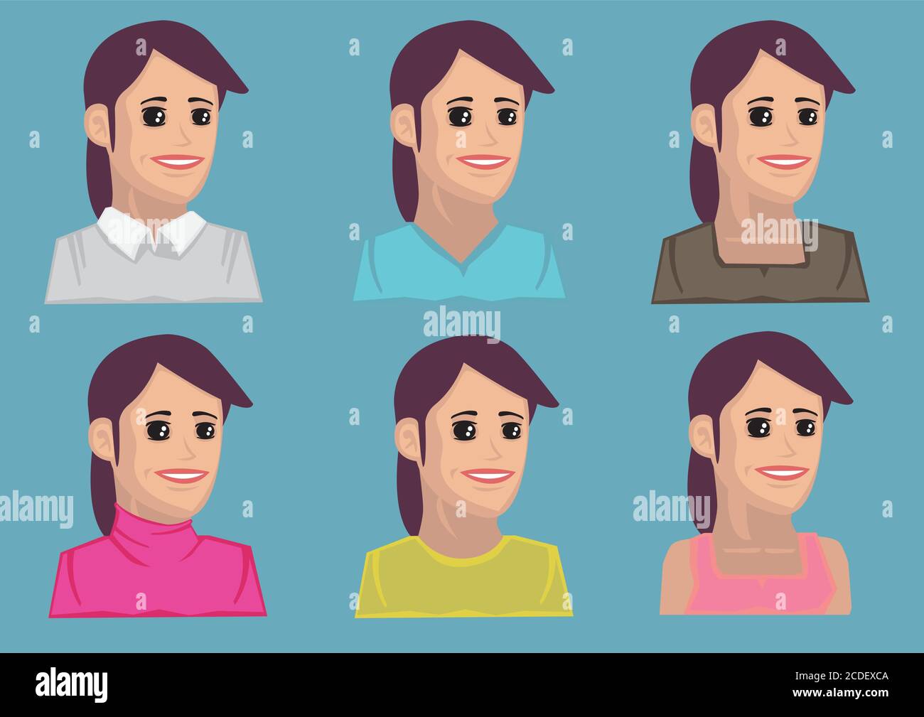 Portraits de buste Banque d'images vectorielles - Alamy
