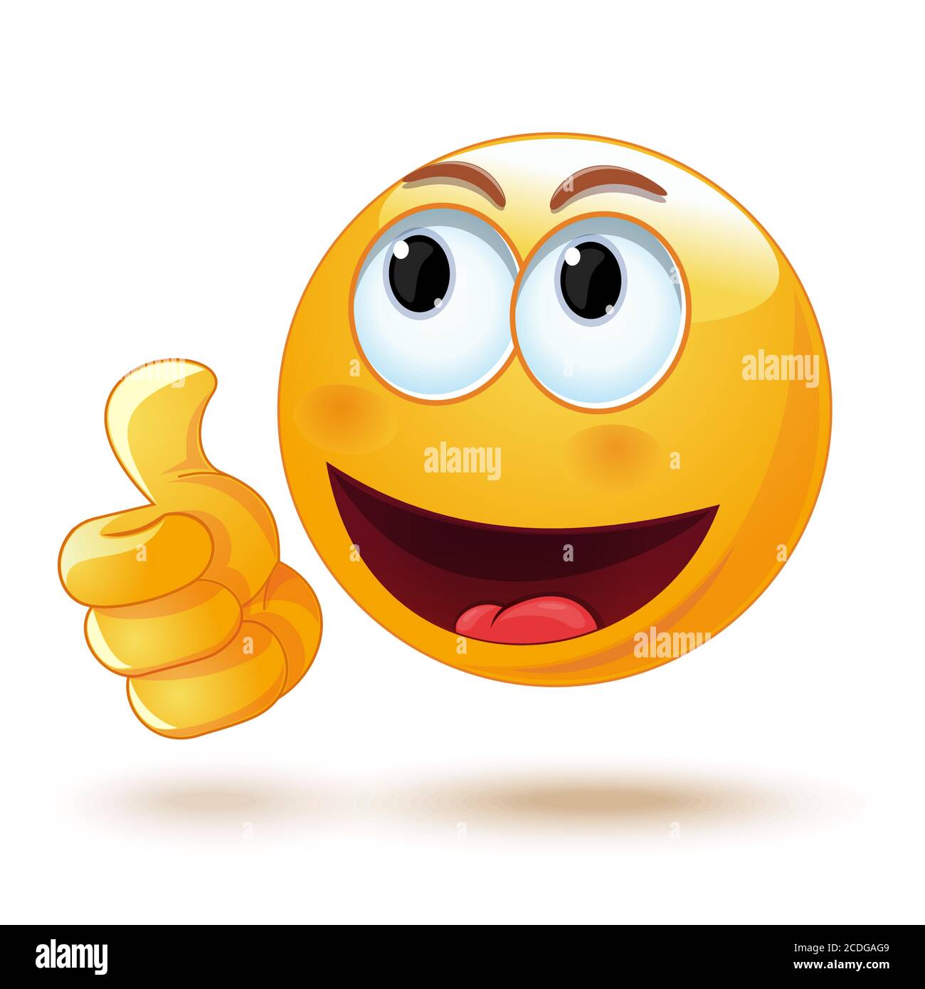 Smiley emoticon ok Banque d'images vectorielles - Alamy