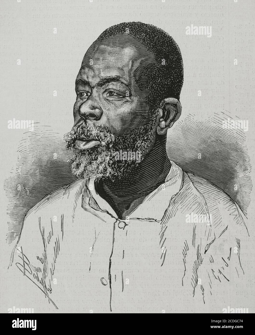 Marabout Muhammad el-Arbi, connu sous le nom de BU-Amena (aussi Bou ...